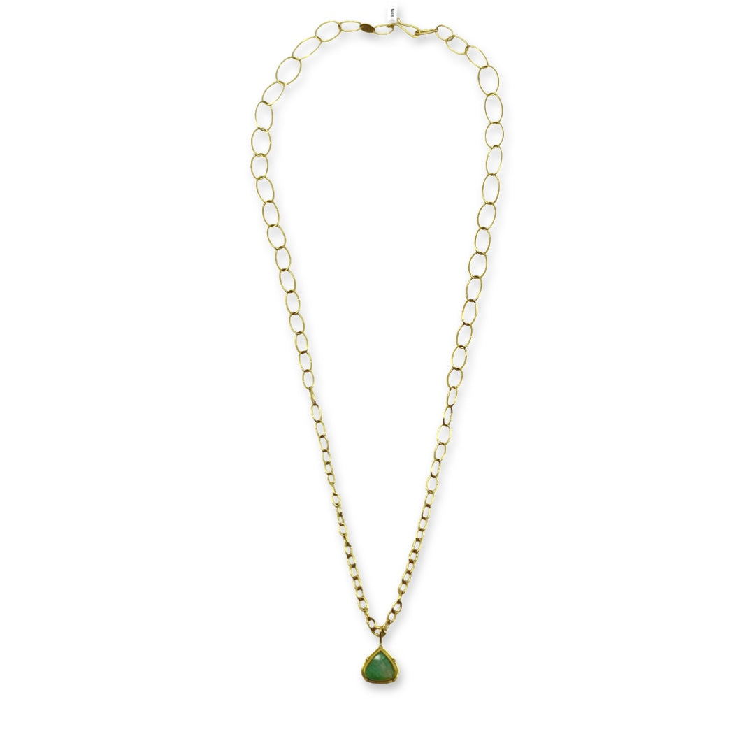 Emerald Gold Chain Necklace – Underscore Art