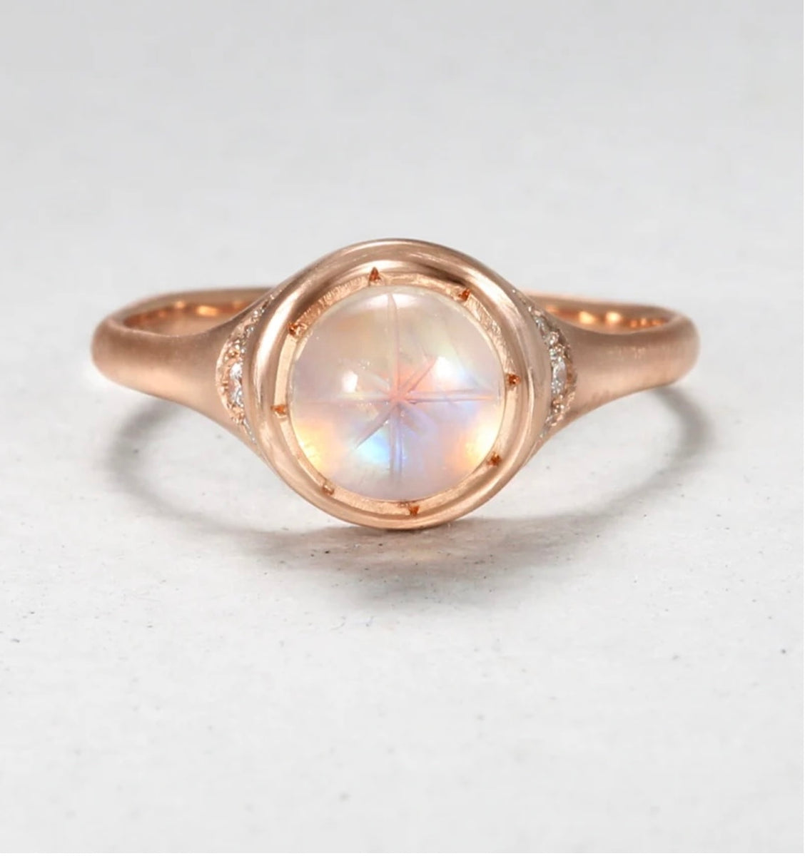 Star Dusted Moonstone Ring – Underscore Art